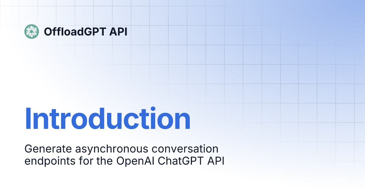 Introduction | OffloadGPT API